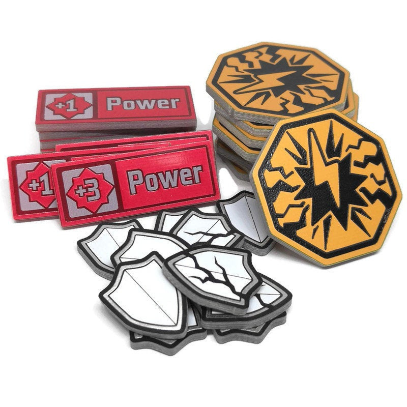 Laserox Inserts - Keyforge Keys, AEmber and Damage 2 Player Token Set ...
